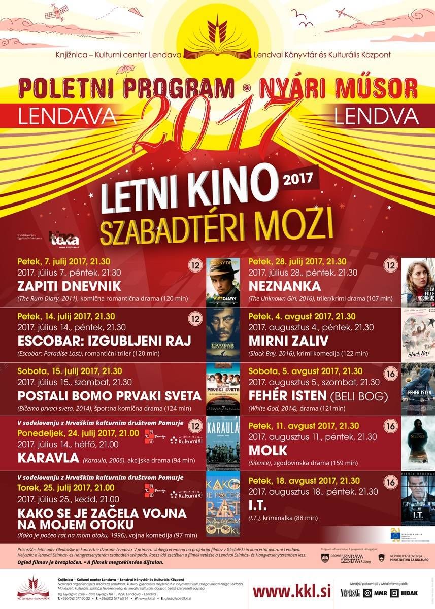 LETNI KINO 2017 - LENDAVA | Sobotainfo.com