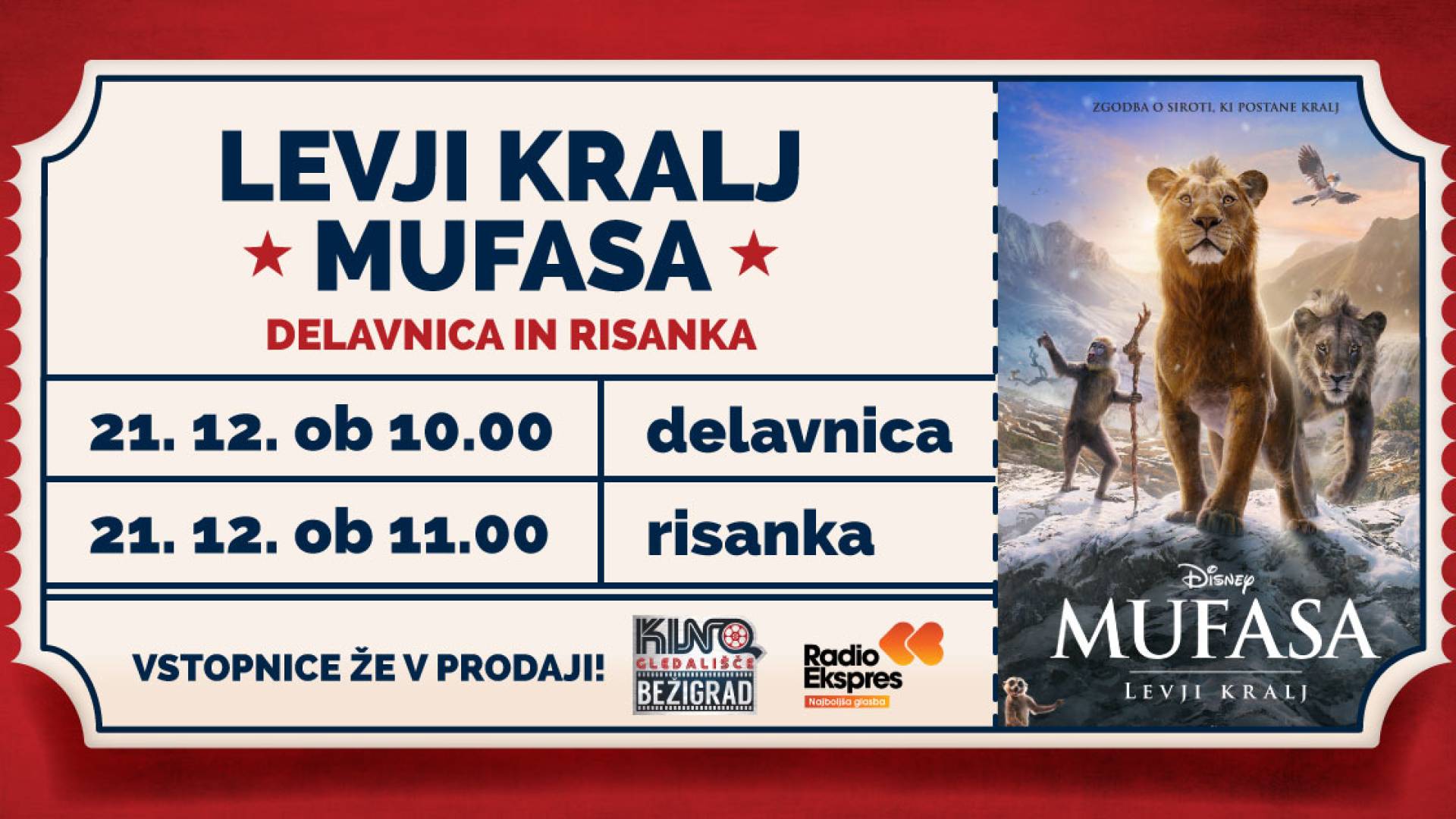 LEVJI KRALJ: MUFASA: Delavnica in risanka | Ljubljanainfo.com