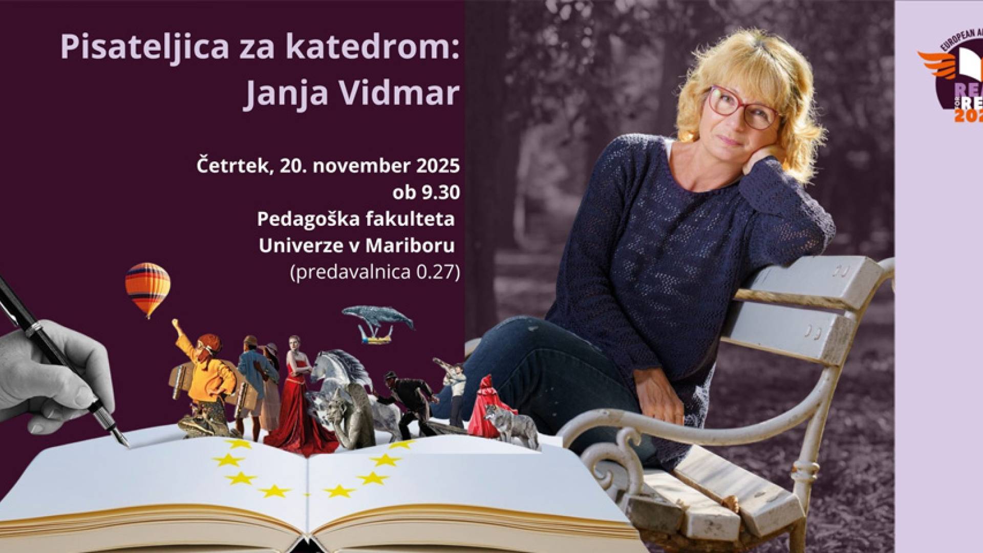 Pisateljica za katedrom: Janja Vidmar | Mariborinfo.com