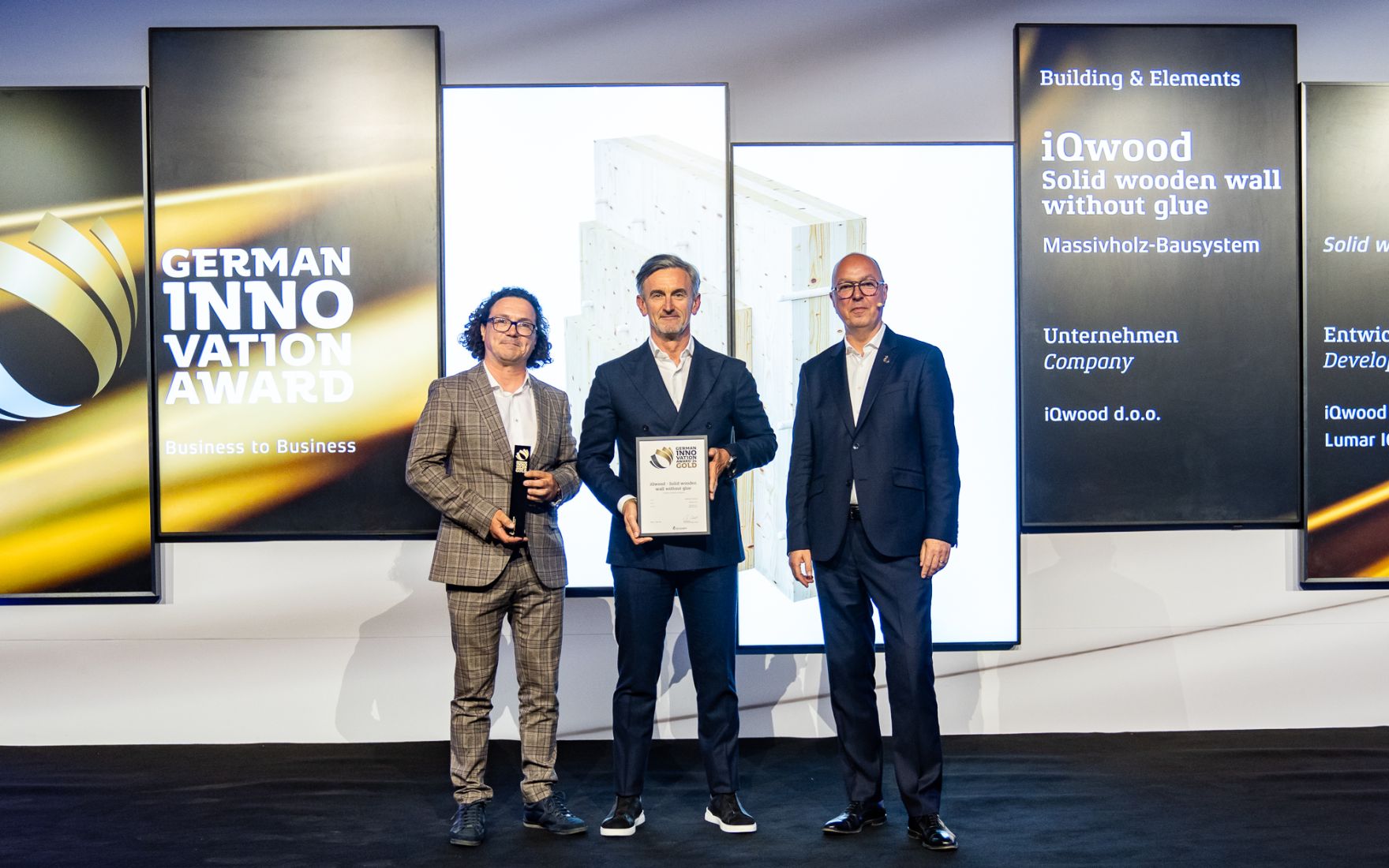 iQwood v Berlinu prejel zlato nagrado German Innovation Award ...